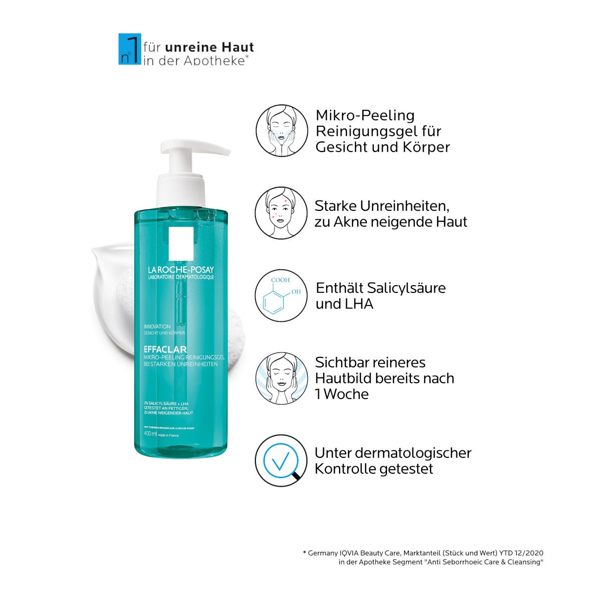 EFFACLAR Mikro-Peeling Reinigungsgel | La Roche Posay